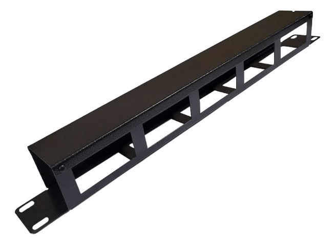 GUIA DE CABOS FECHADO P/RACK 1U 19" PRETO - Conecta Informática